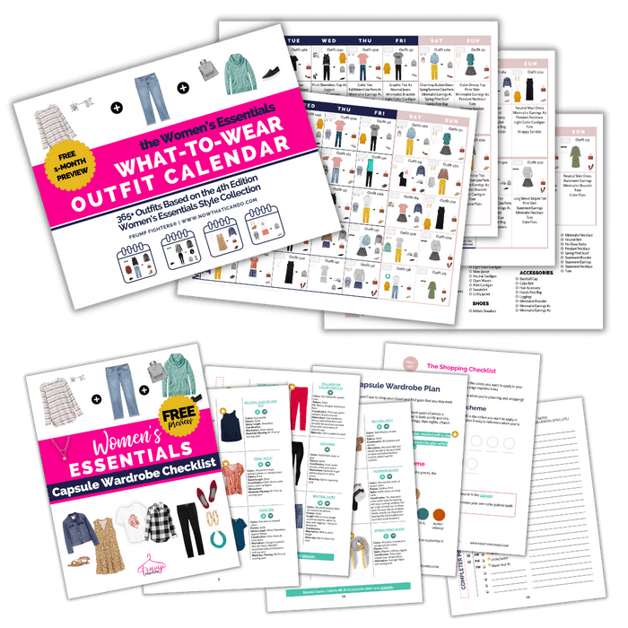 What-to-Wear Outfit Calendar Preview - 1 Month + Basics Wardrobe Plan